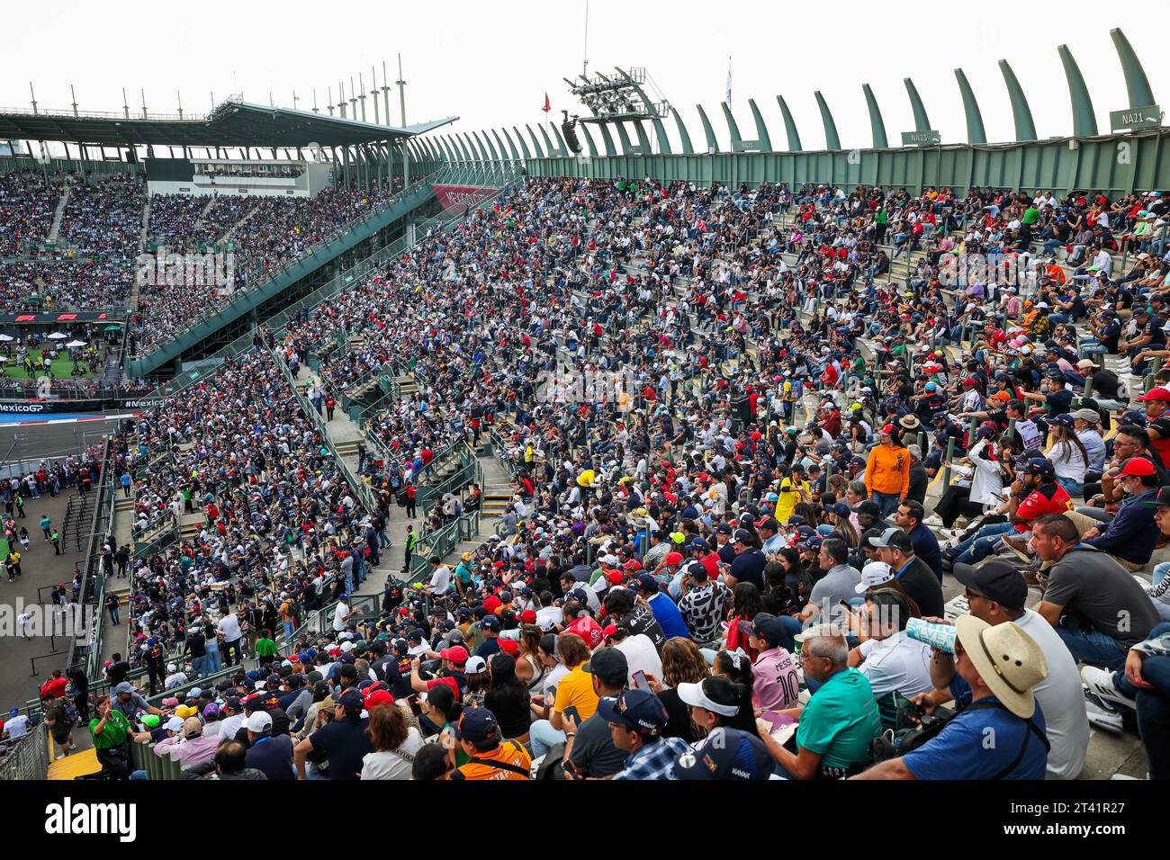 Fans in the Foro Sol grandstand during the 2023 Formula 1 Grand Premio ...