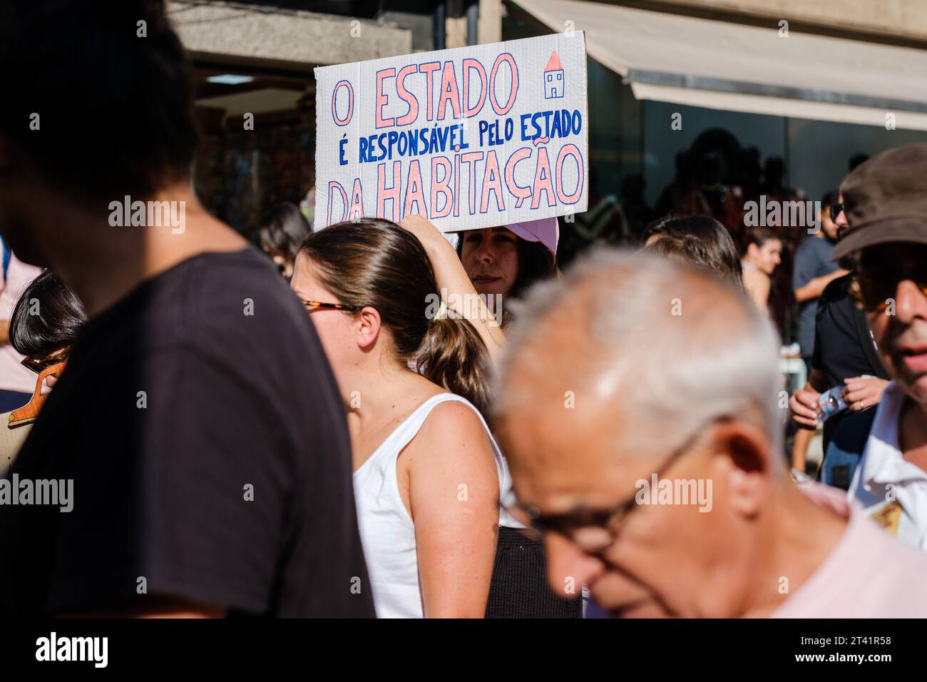 PORTO, PORTUGAL - 2023/09/30: A few thousand people came to the streets ...