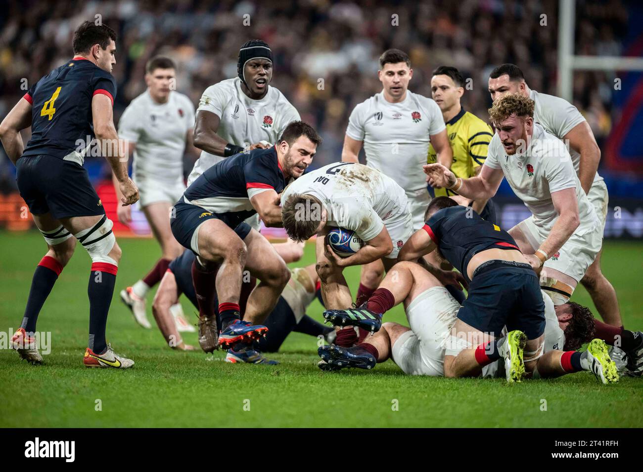 Theo Dan during the France 2023 Rugby World Cup third-place match ...