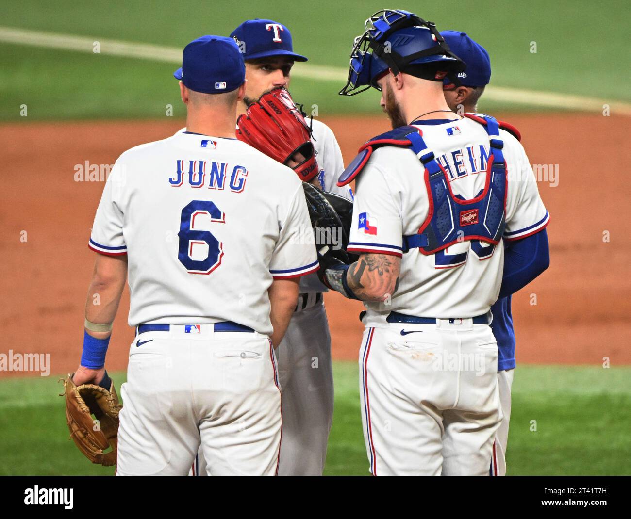 Arlington, United States. 27th Oct, 2023. Texas Rangers starting ...