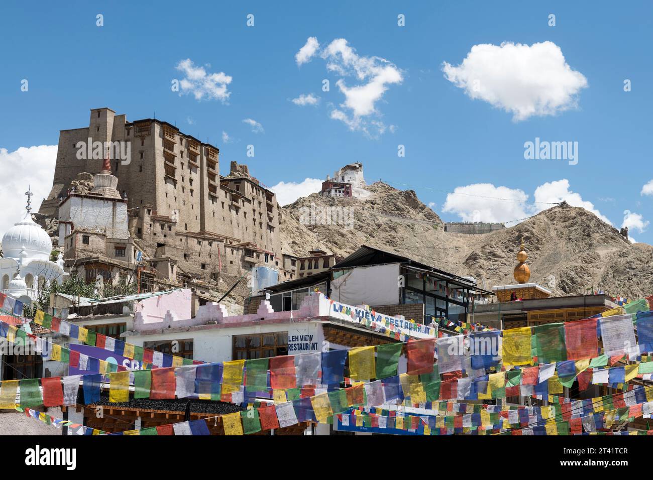 Leh Palace, Namgyal Hill, and Sankar Monastery, Leh.Ladakh. Jammu and ...