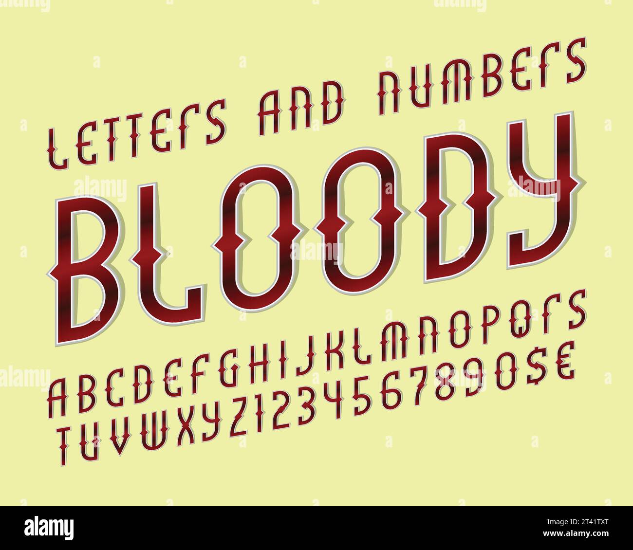Bloody alphabet font Stock Vector Images - Alamy