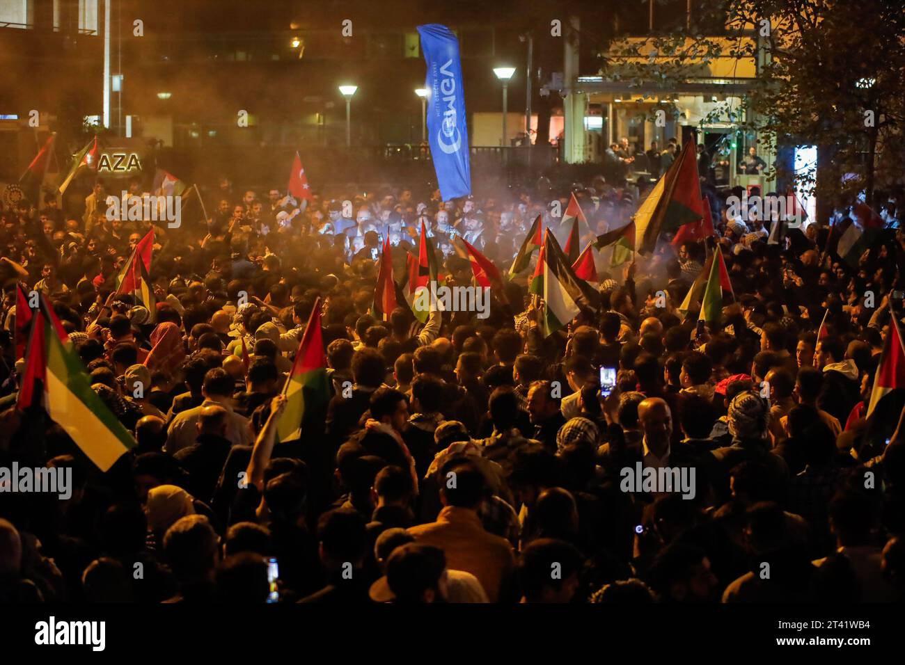Istanbul, Istanbul, Turkey. 28th Oct, 2023. Hundreds of Turks and ...