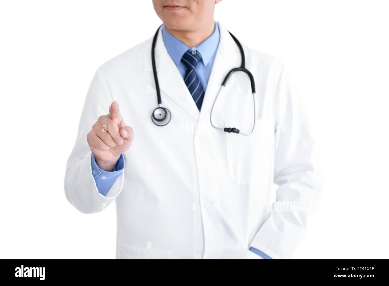 Man doctor stethoscope pointing finger hi-res stock photography and ...