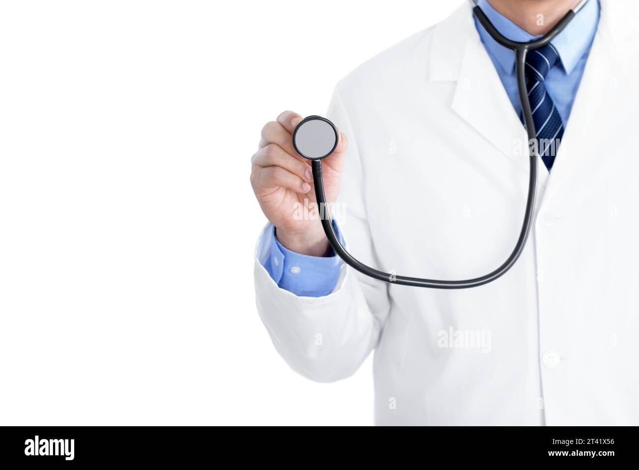 Doctor using stethoscope Stock Photo - Alamy
