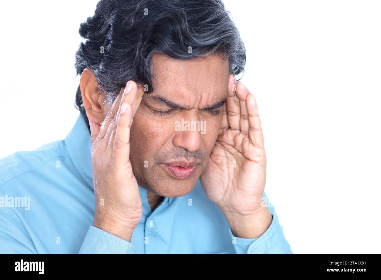 Man with headache Stock Photo - Alamy
