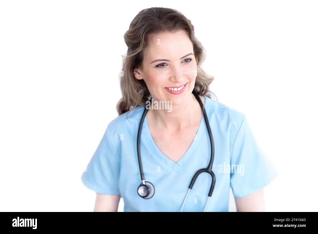 Female doctor smiling stethoscope hi-res stock photography and images - Alamy