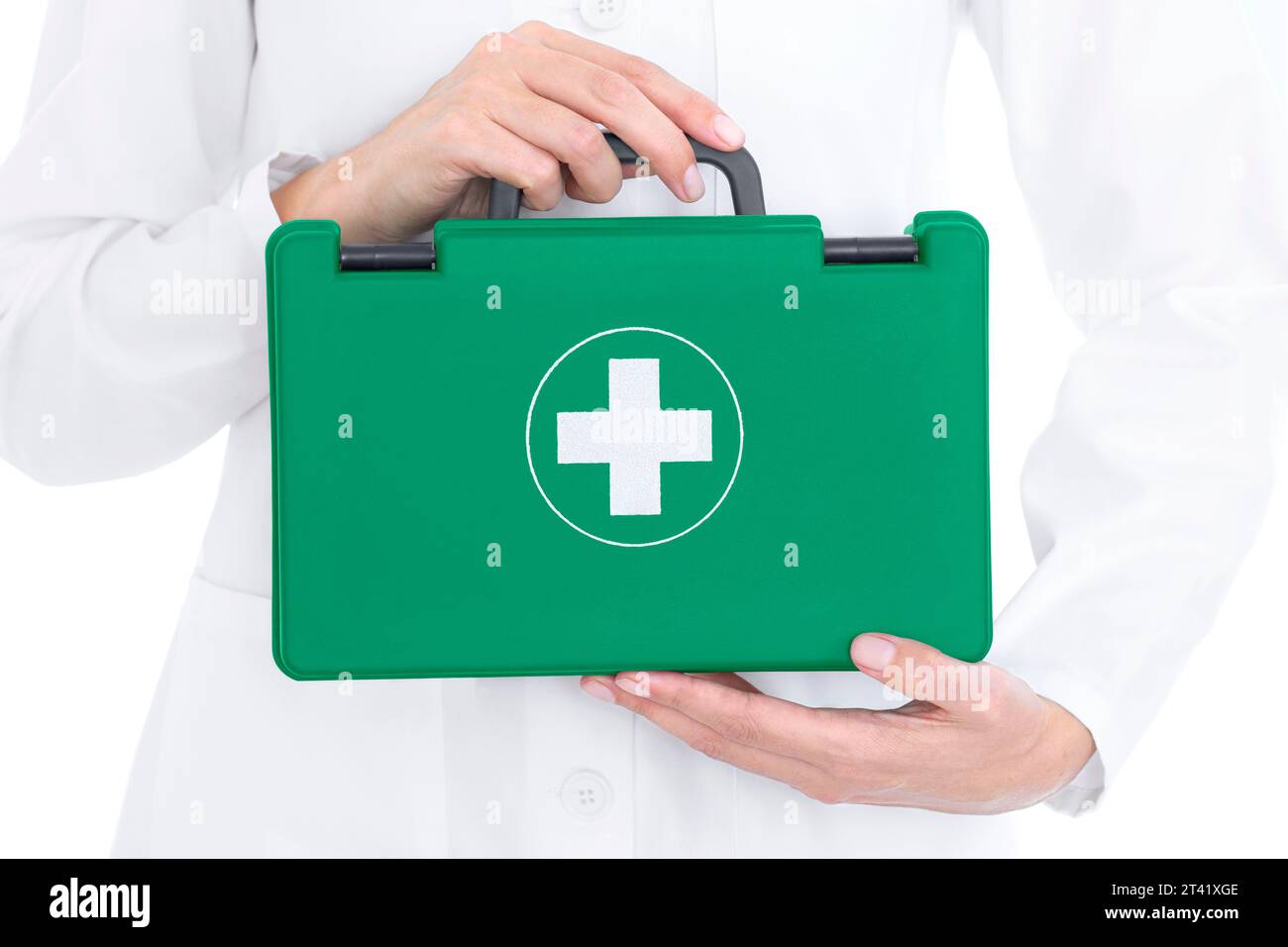 Woman with first aid kit hi-res stock photography and images - Alamy