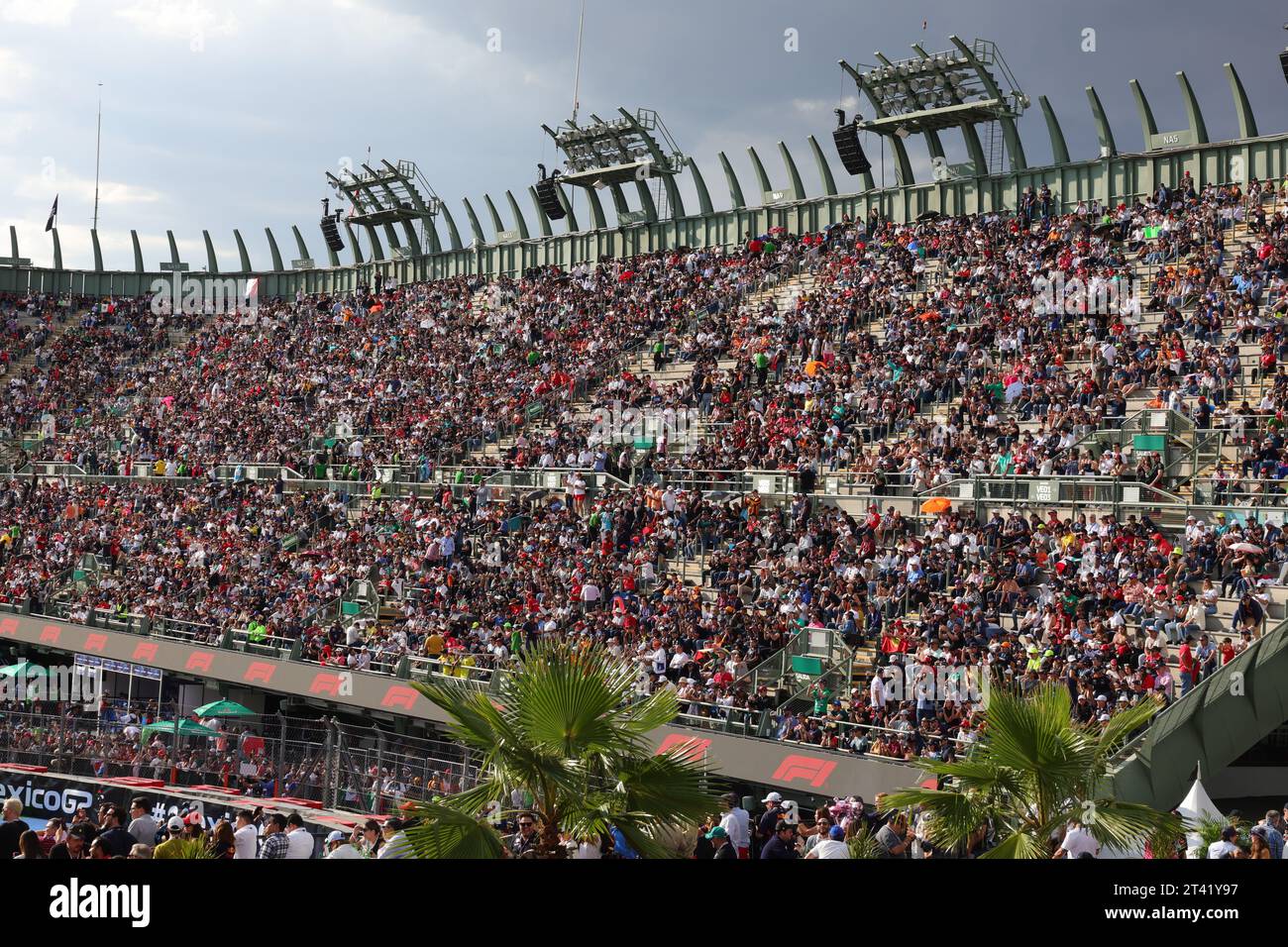 Fans in the Foro Sol grandstand during the 2023 Formula 1 Grand Premio ...