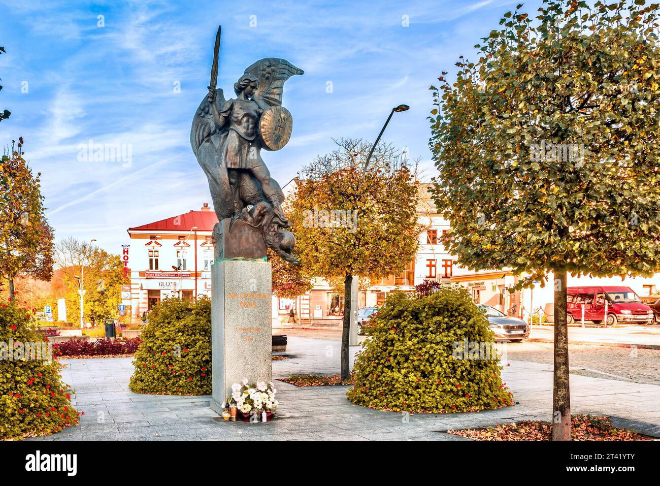 Sanok, Poland - October 18, 2022: Beautiful sculpture in the city ...