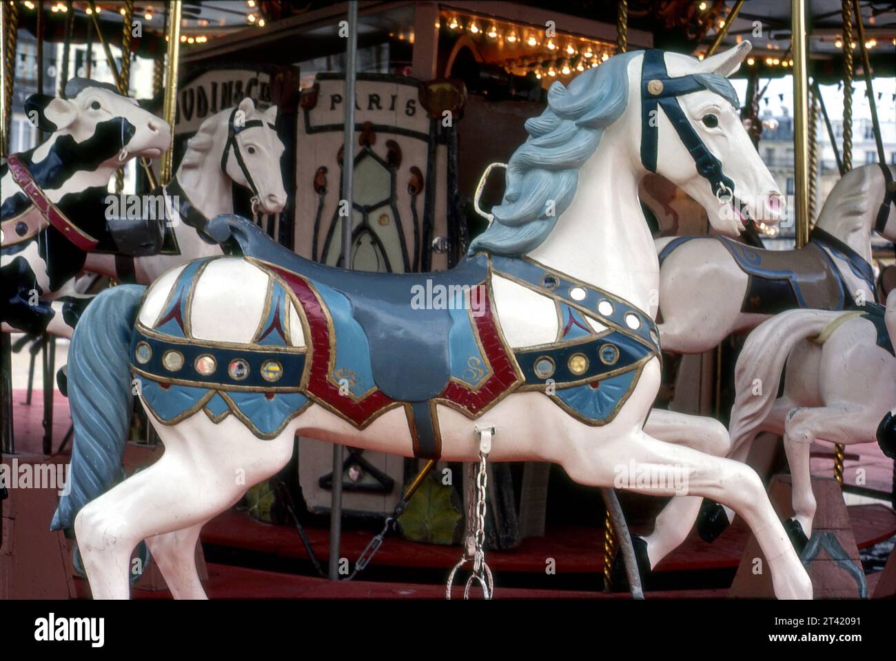 Antique carousel in park in Paris, France, Europe Stock Photo - Alamy