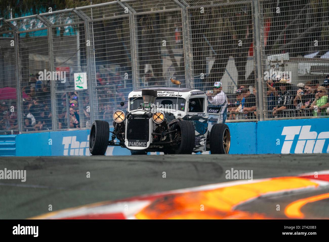 Gold Coast, Australia. 27 October, 2023. Levi Clarke slide through the ...