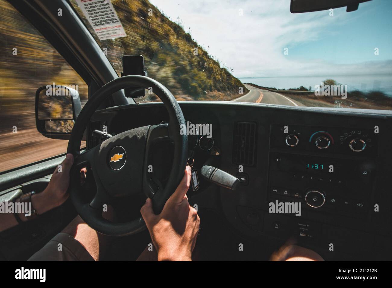 Driver navigating scenic route in hi-res stock photography and images ...