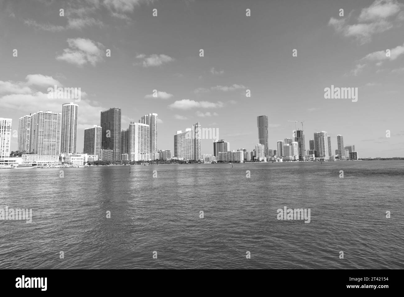 Miami, Florida USA - April 15, 2021: metropolis cityscape of city ...