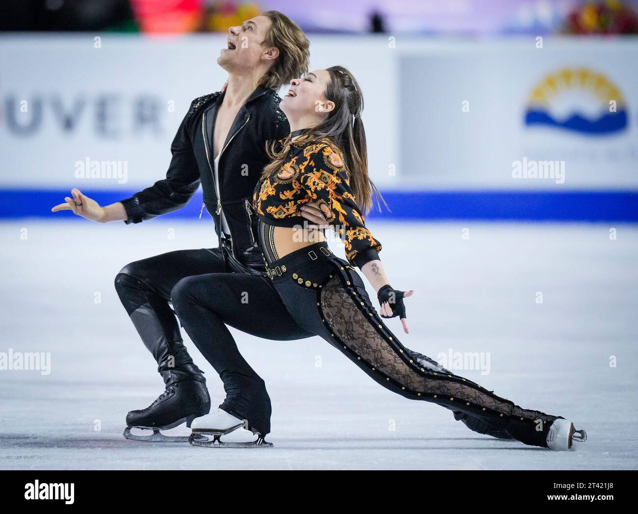 Allison Reed and Saulius Ambrulevicius of Lithuania skate during the ...
