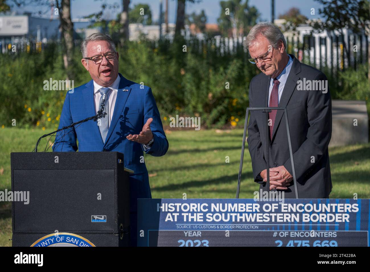 San Diego County Supervisor Jim Desmond, El Cajon Mayor Bill Wells ...