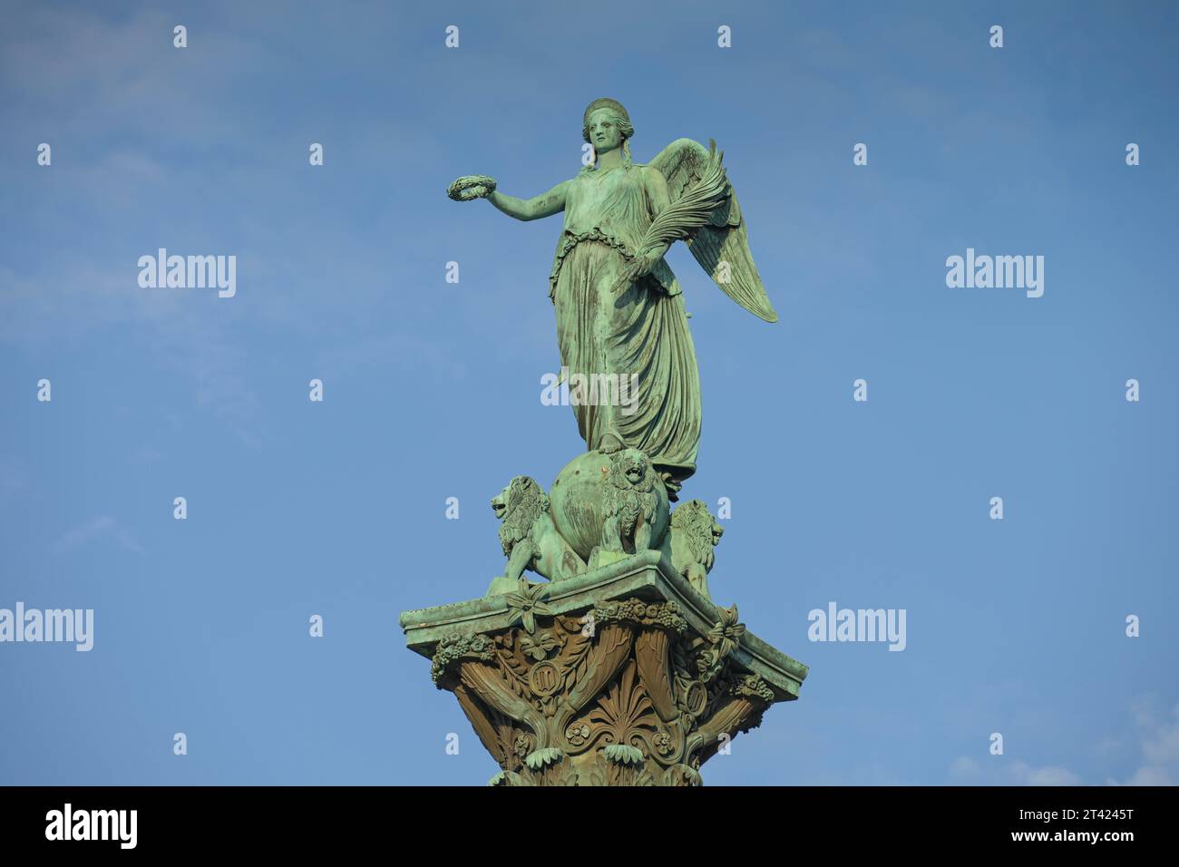 Goddess Concordia on the Jubilee Column, Schlossplatz, Stuttgart, Baden ...