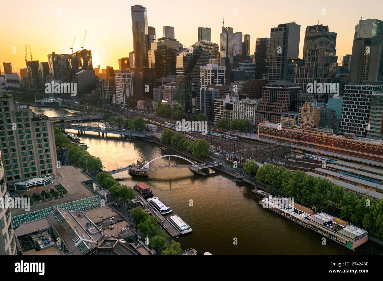 Melbourne drone shot hi-res stock photography and images - Alamy