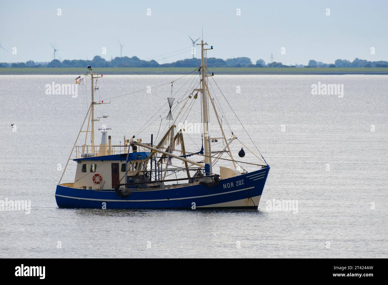Crab cutter on the North Sea, fishing boat, Norderney, East Frisia ...