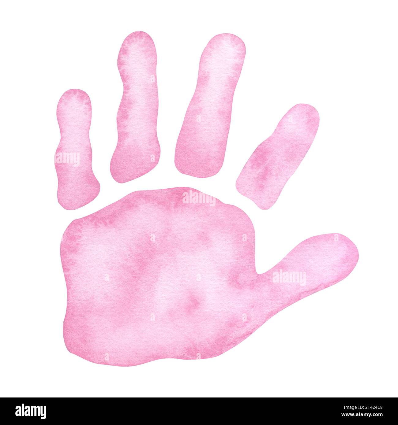 Little pink palm, handprint. Baby shower, gender reveal party, design ...