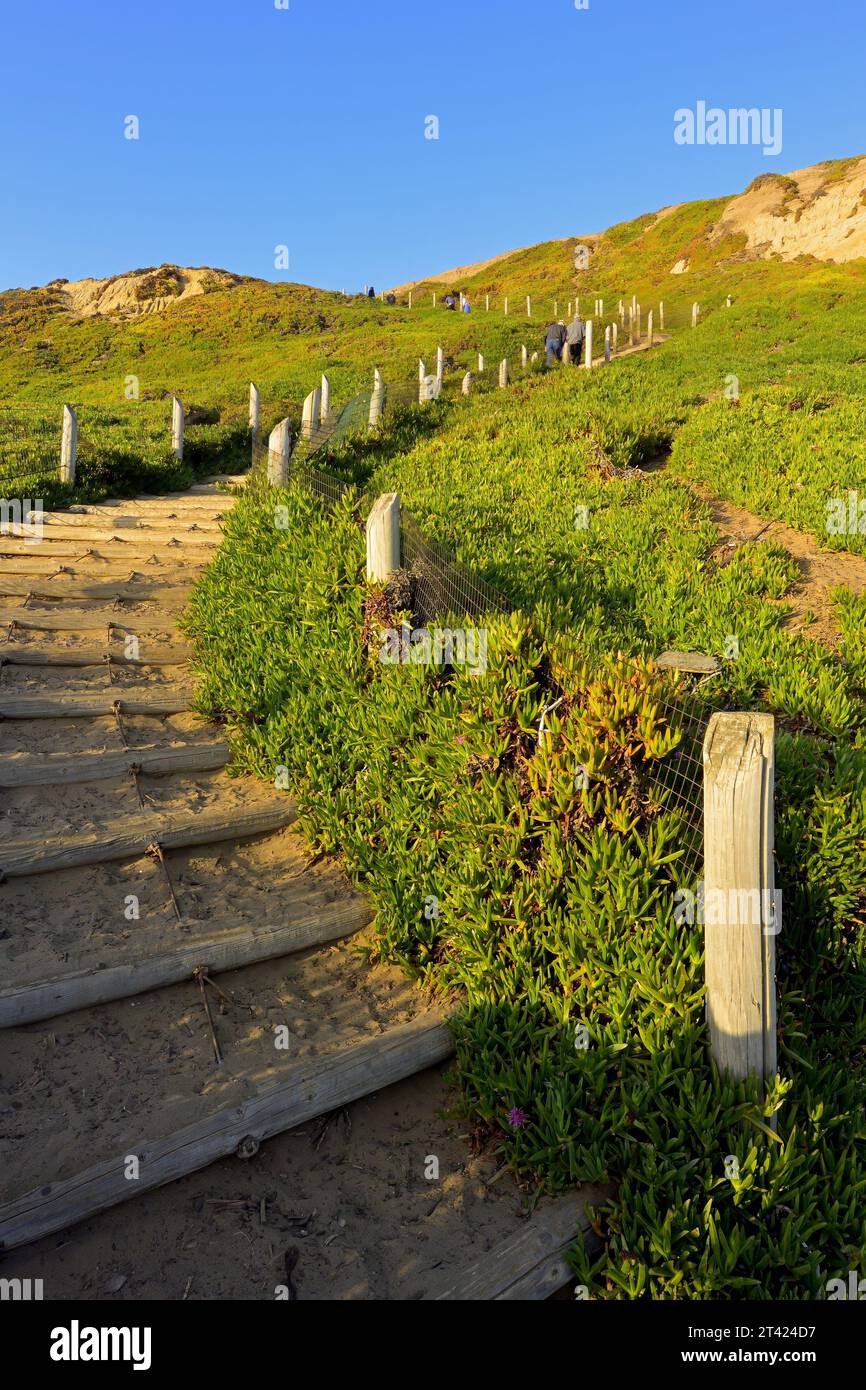 The scenic beach of Fort Funston on Skyline Blvd, San Francisco CA ...
