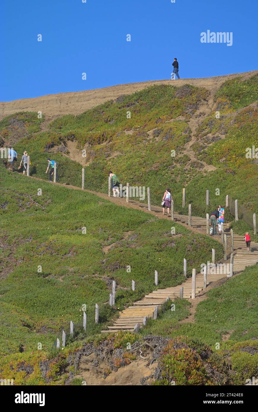The scenic beach of Fort Funston on Skyline Blvd, San Francisco CA ...