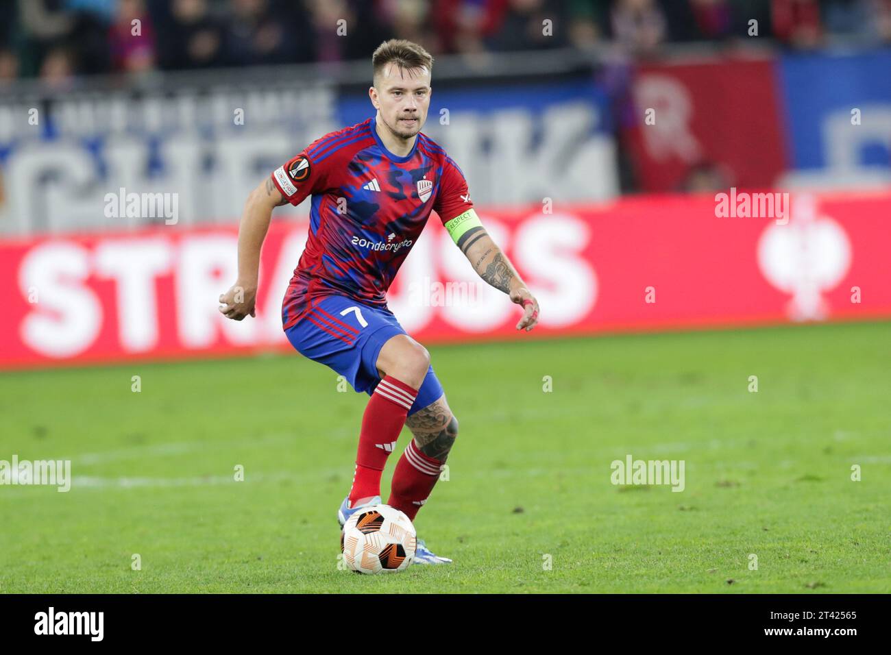 Sosnowiec, Poland. 26th Oct, 2023. Fran Tudor of Rakow Czestochowa seen in action during the ...
