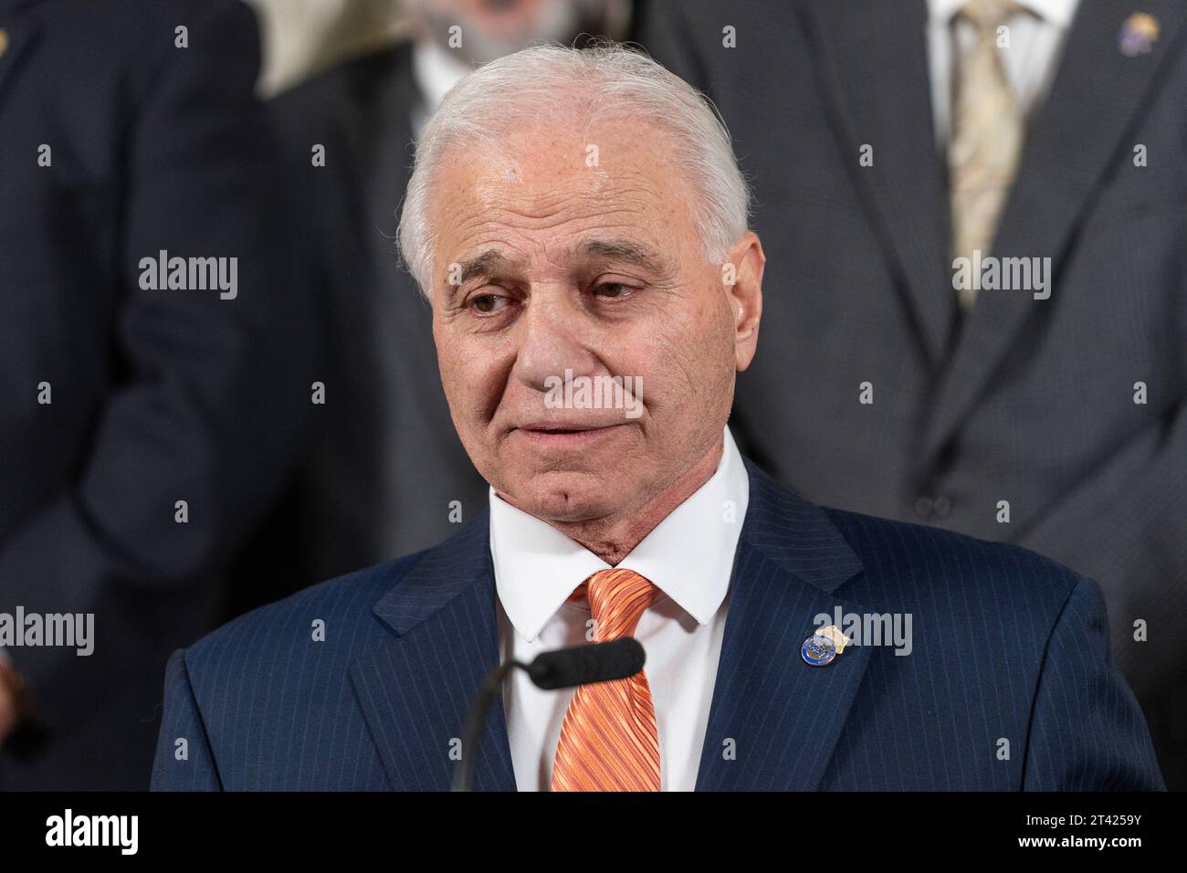 New York, USA. 27th Oct, 2023. President of Union Local 831 speaks ...