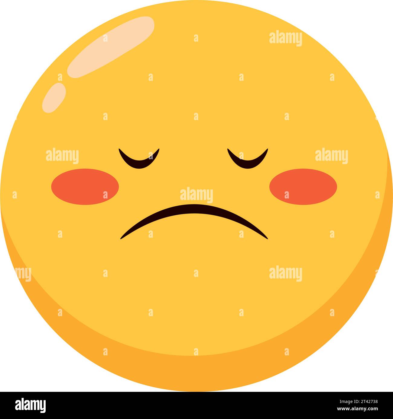 emoticon face sad Stock Vector Image & Art - Alamy