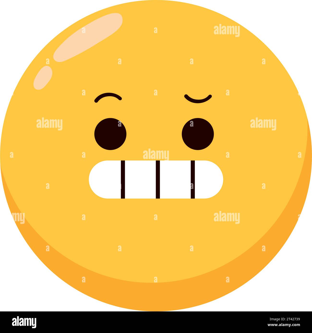 emoticon face grimacing Stock Vector Image & Art - Alamy