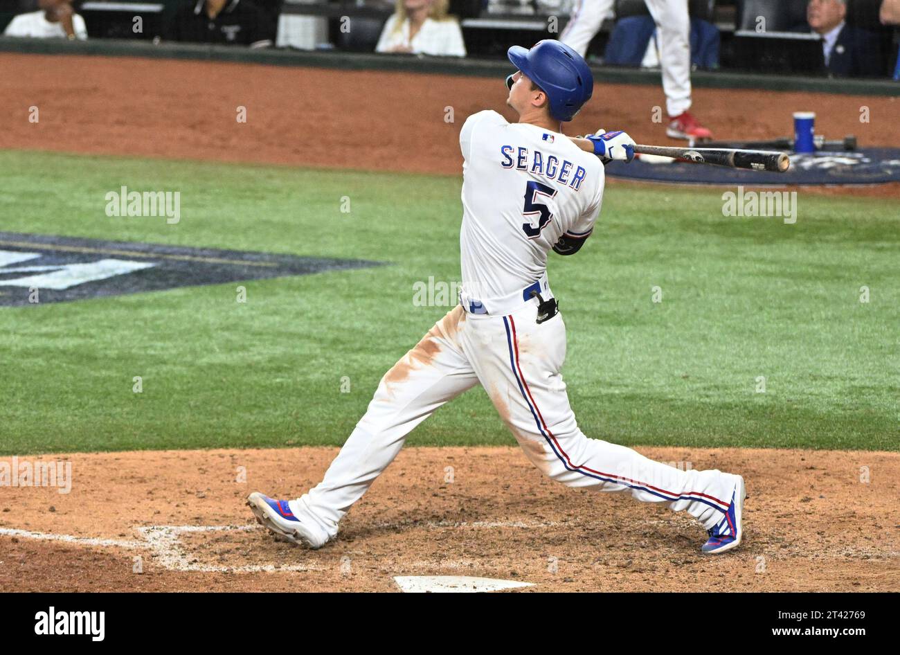 Arlington, United States. 27th Oct, 2023. Texas Rangers Corey Seager ...