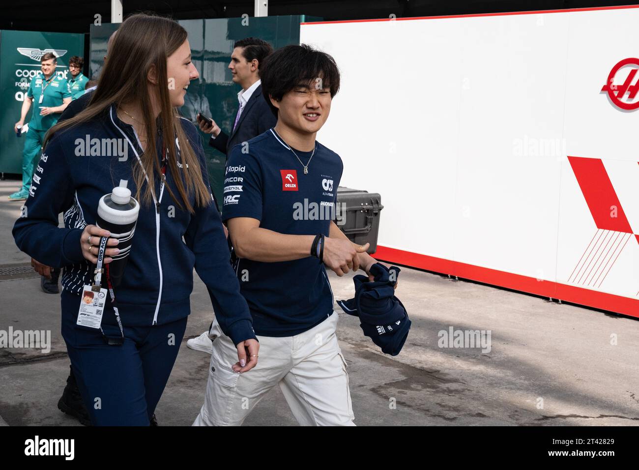 Mexico City Grand Prix, Mexico. 27th Oct, 2023. Yuki Tsunoda walks ...