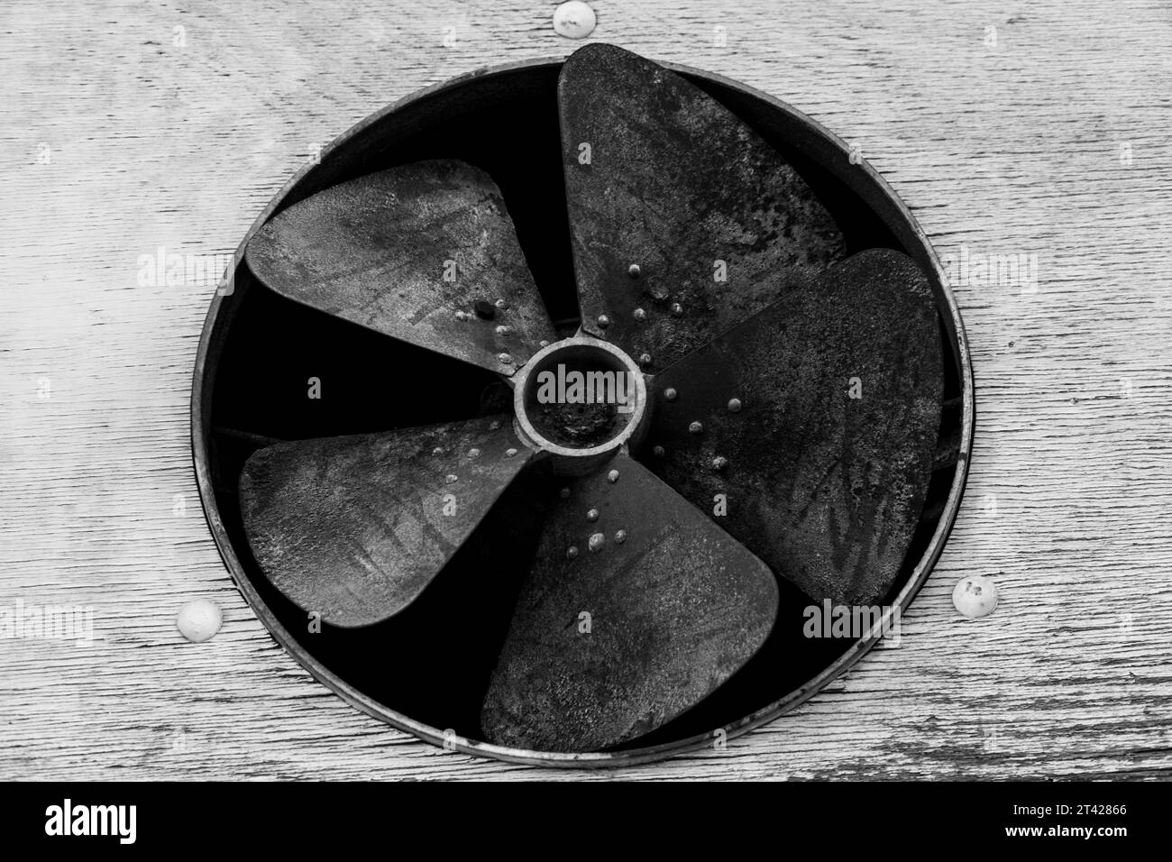 Vintage wall fan Black and White Stock Photos & Images - Alamy
