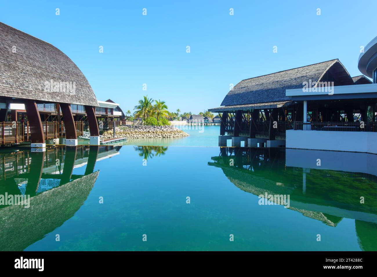 Momi Bay Fiji - September 15 2023; E-foiling in the lagoon, tutor shows ...