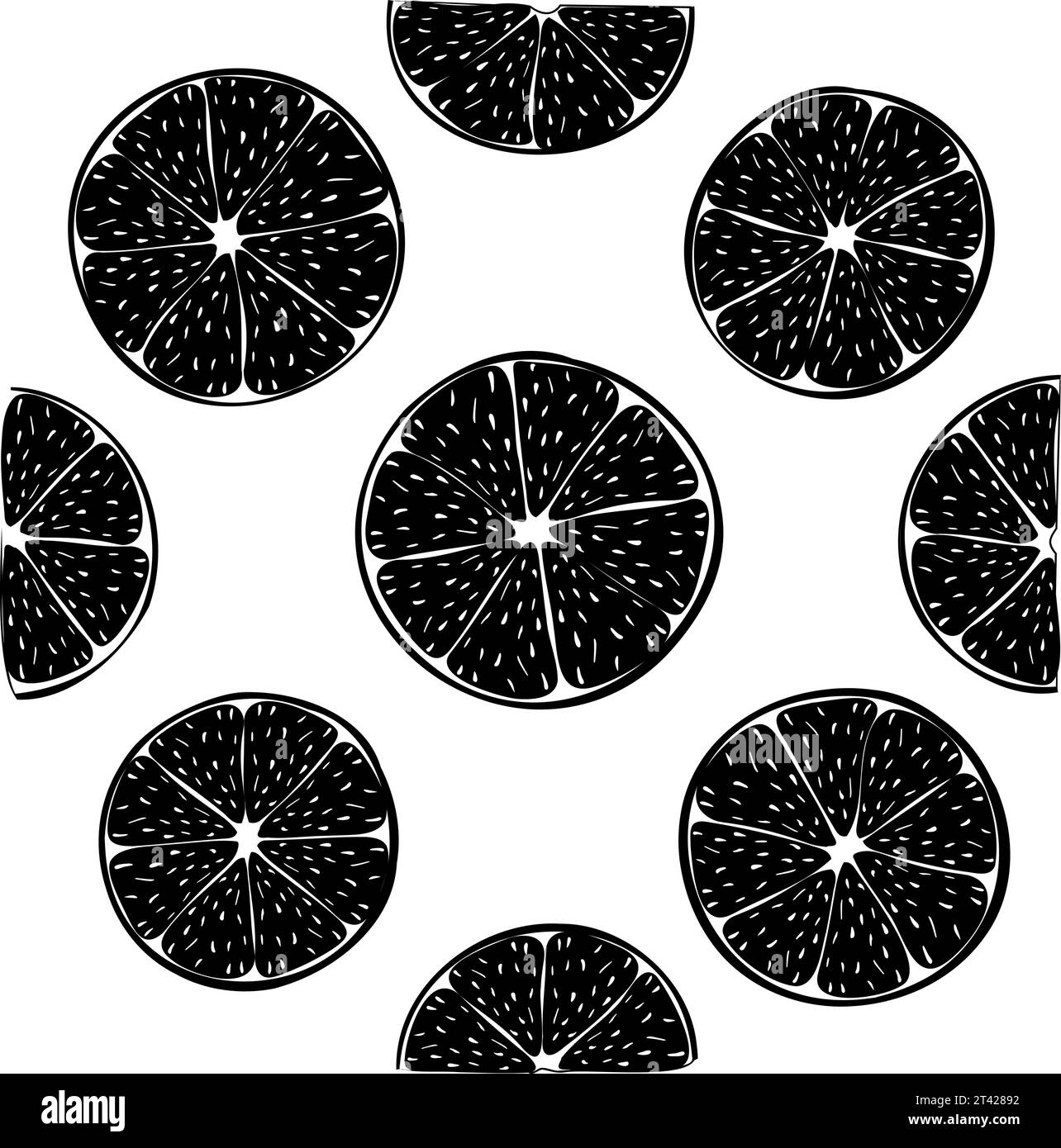 Vector shape of fresh lime slices. Vector illustration of fresh citrus ...