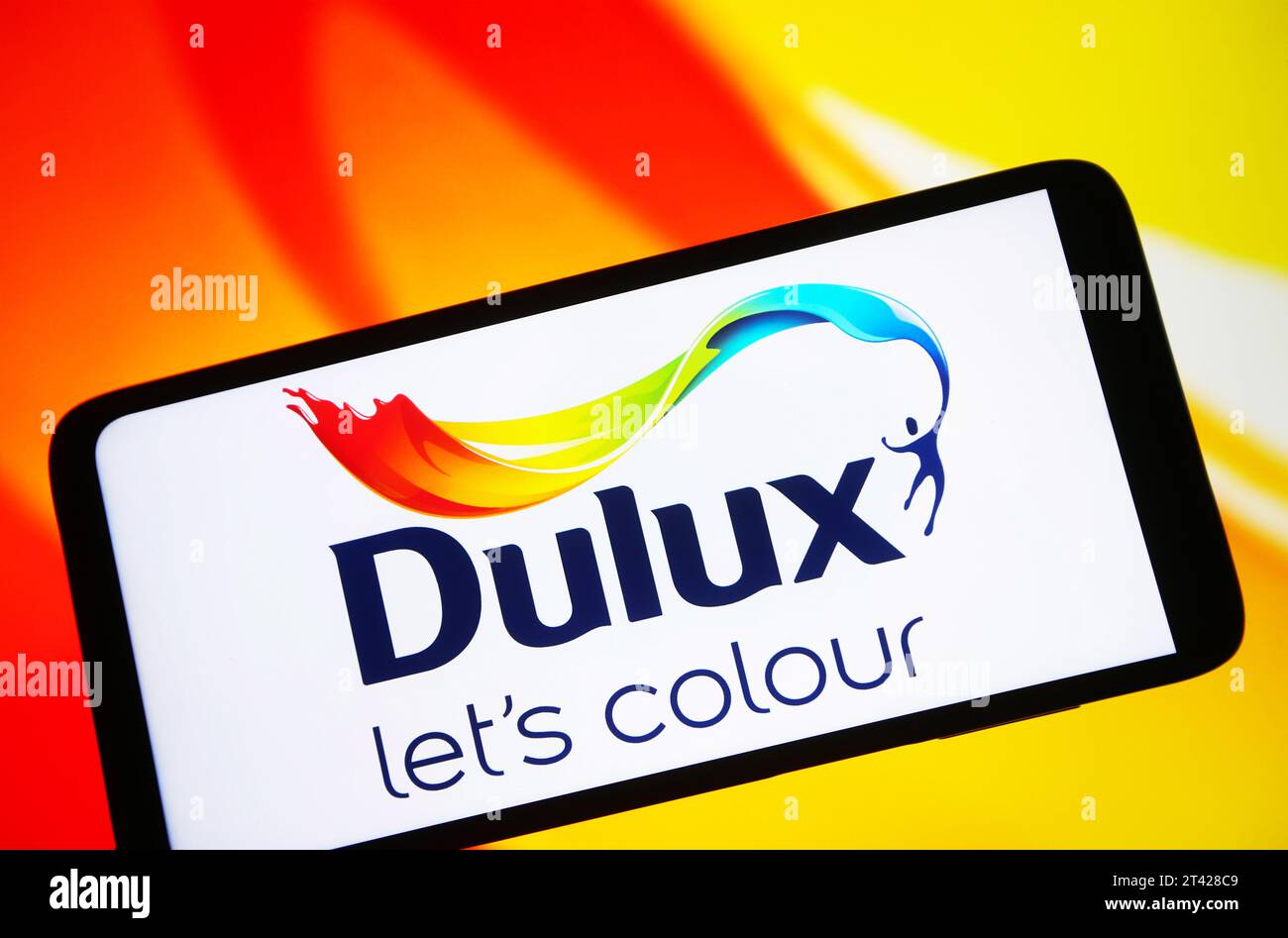 Ukraine. 27th Oct, 2023. In this photo illustration, Dulux logo is seen ...