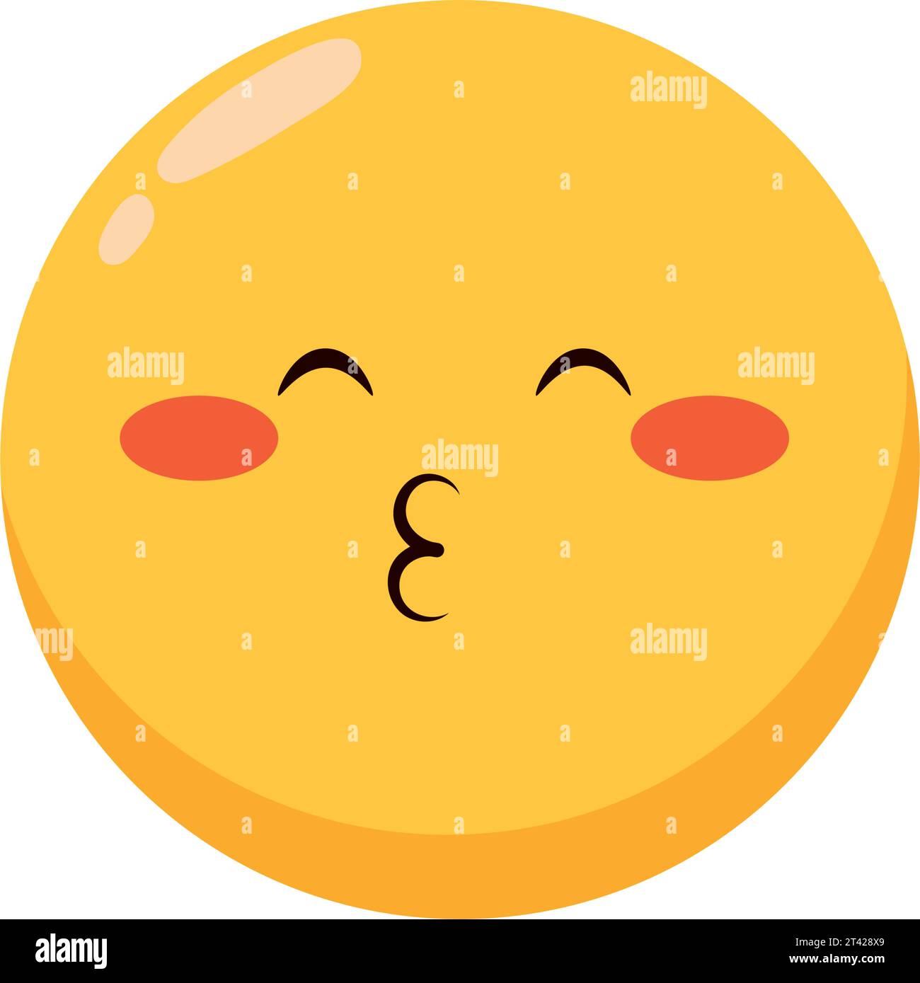emoticon face kiss Stock Vector Image & Art - Alamy