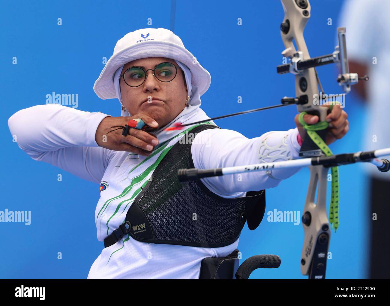 NEMATI Zahra of Iran competes during the Women's Ind. Recurve - Open ...