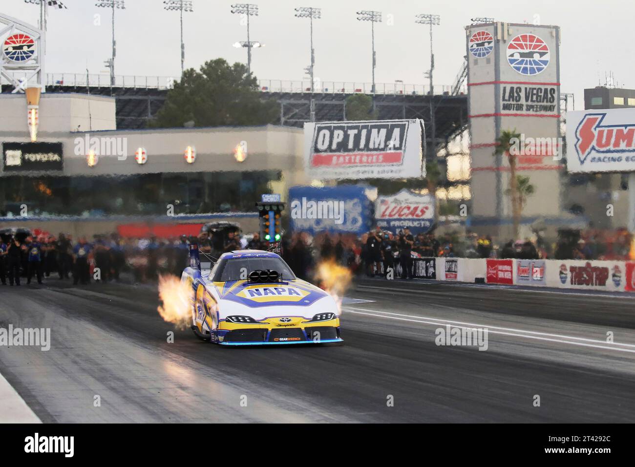 LAS VEGAS, NV - OCTOBER 27:Ron Capps (1 FC) NAPA Auto Parts NHRA Funny ...