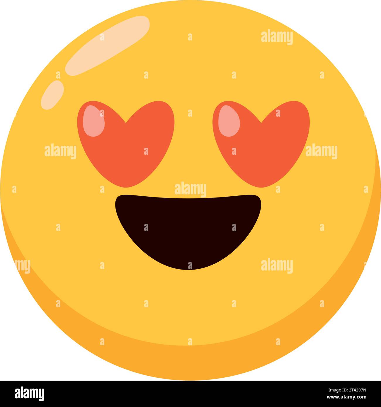 emoticon face love Stock Vector Image & Art - Alamy