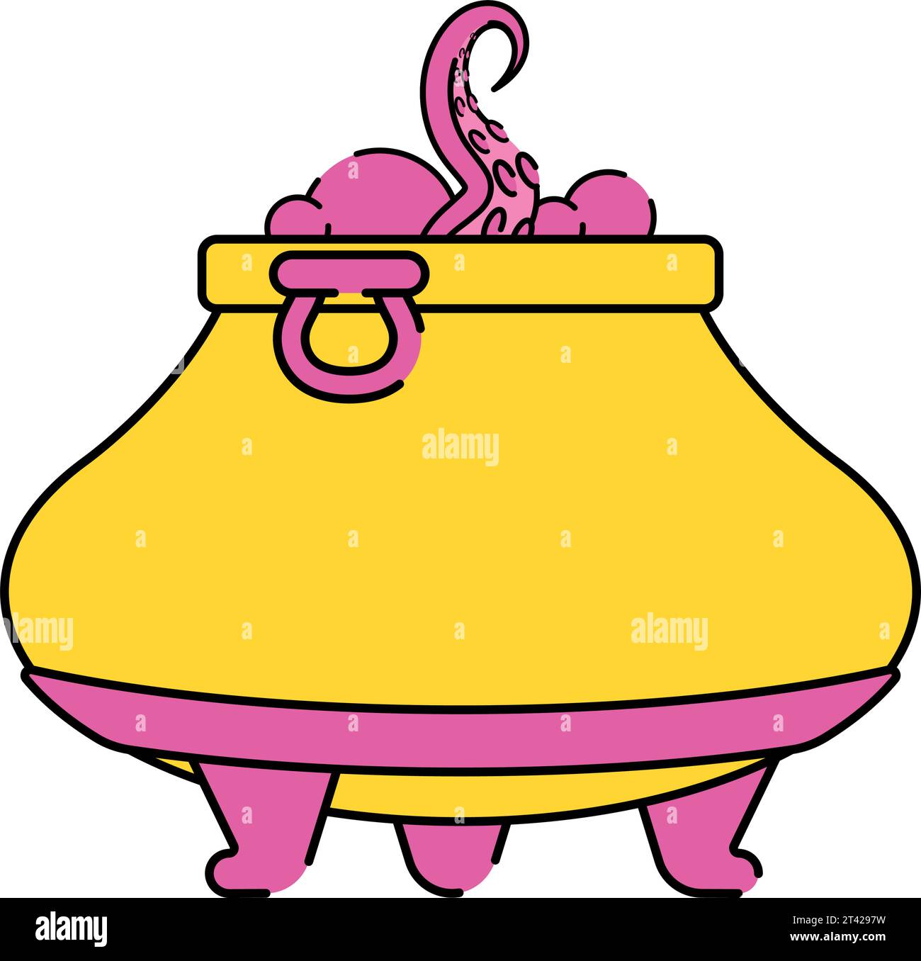 Isolated halloween witch cauldron icon Vector Stock Vector Image & Art ...