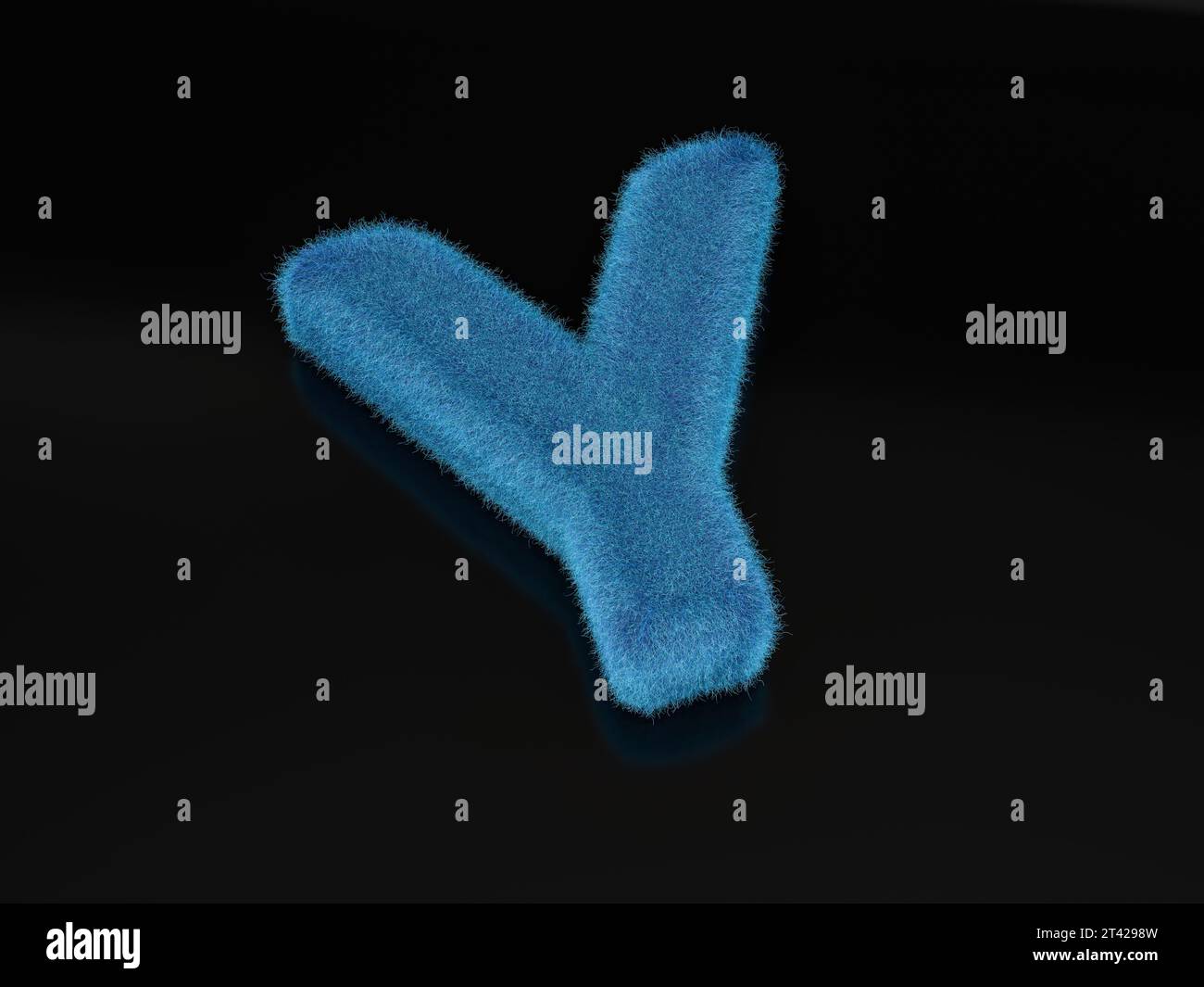 Fur letter Y on a black background. 3d illustration Stock Photo - Alamy