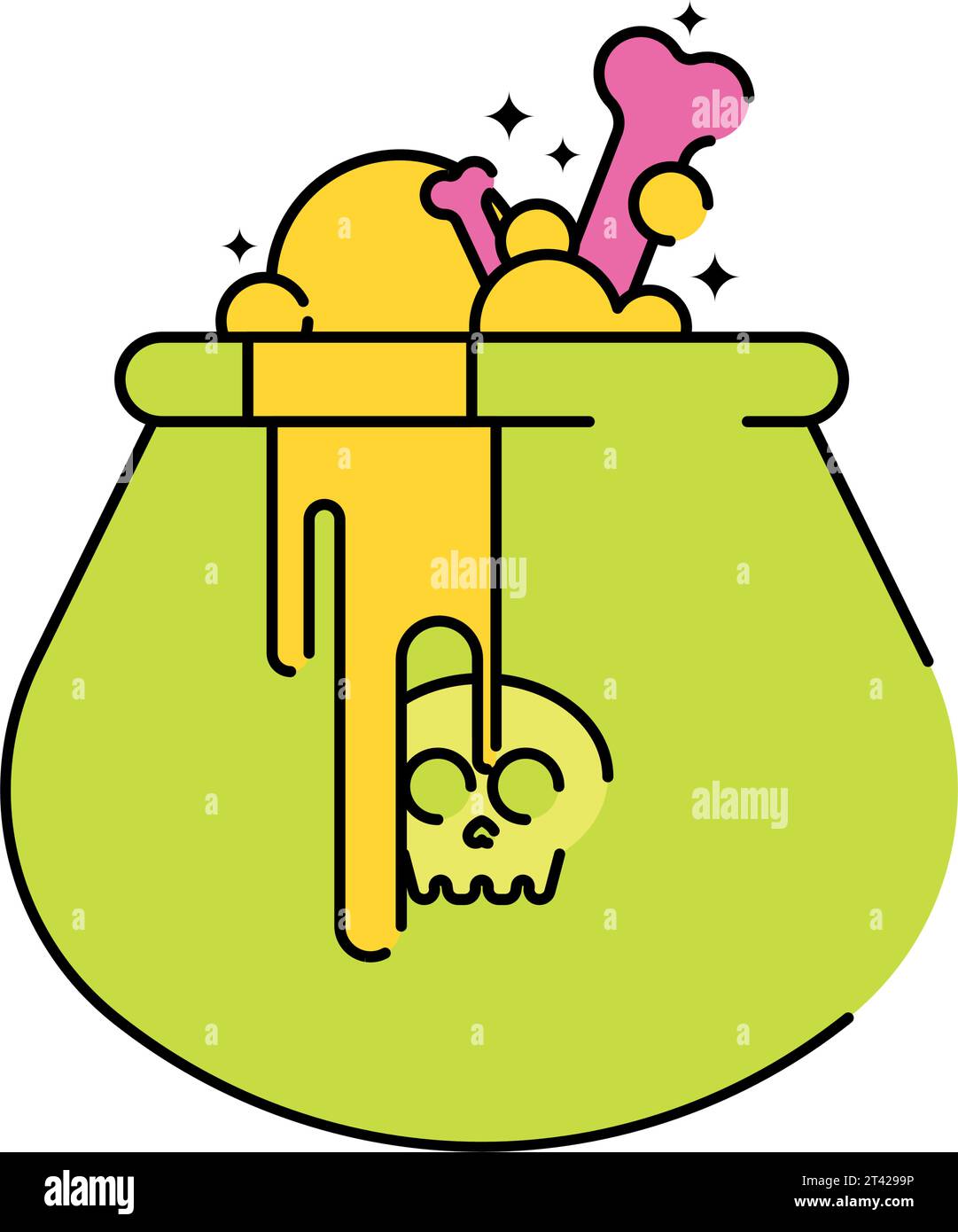 Isolated halloween witch cauldron icon Vector Stock Vector Image & Art ...