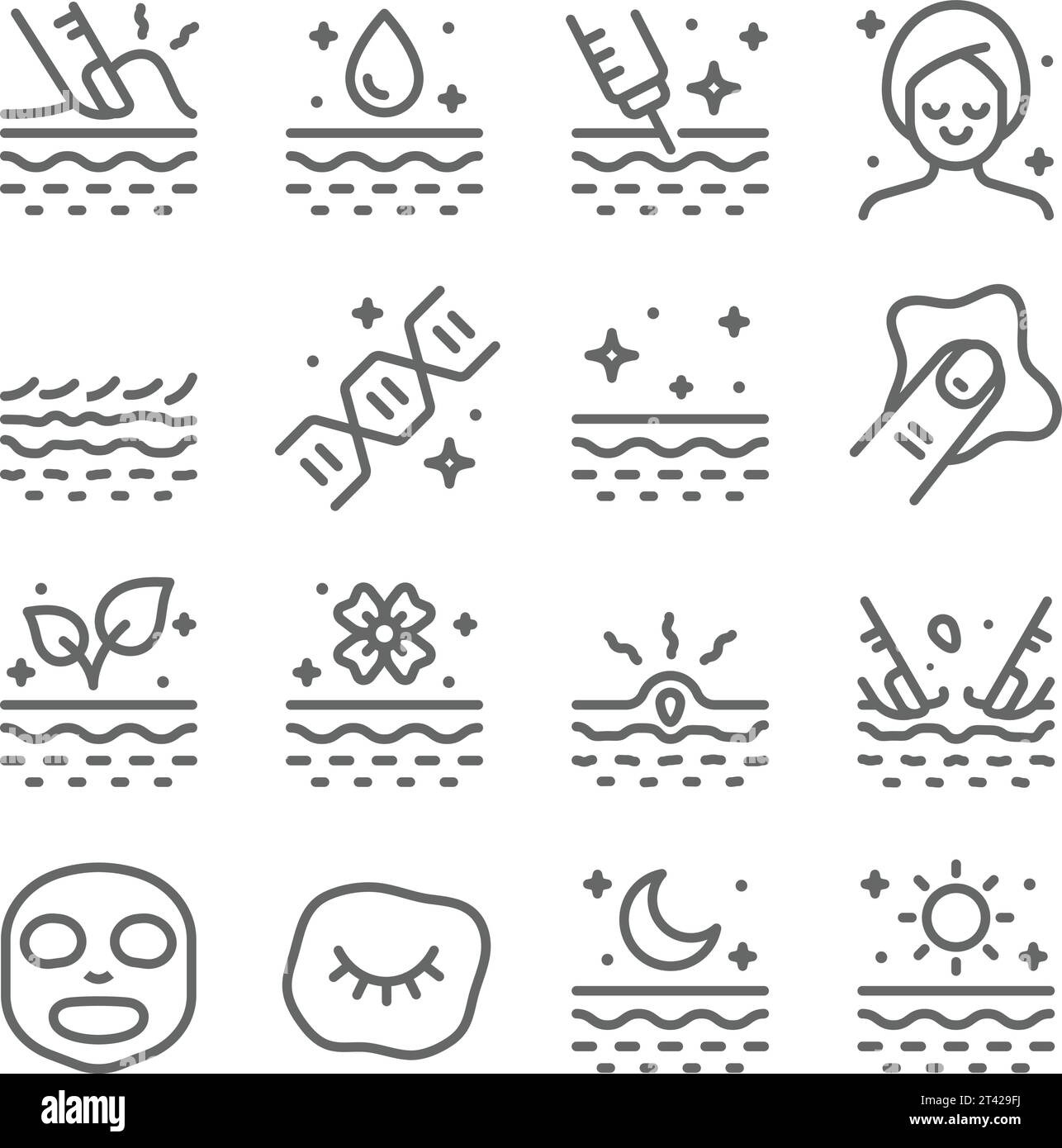 Skin care line icon set Royalty Free Vector Image Stock Vector Image ... Skin care line icon set Royalty Free Vector Image Stock Vector Image ...
