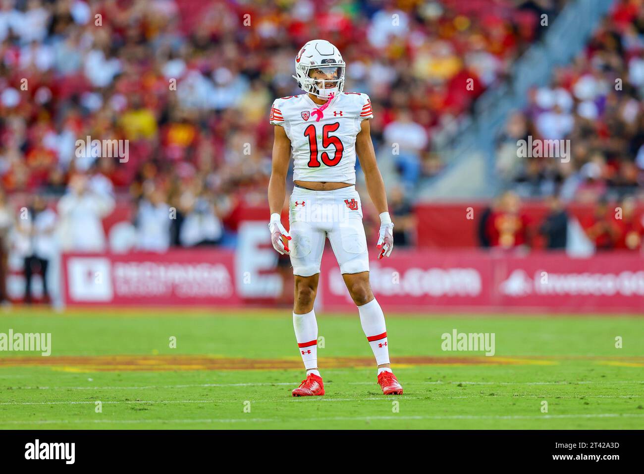 LOS ANGELES, CA - OCTOBER 21: Utah Utes cornerback Tao Johnson (15 ...