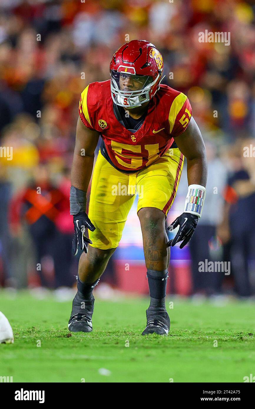LOS ANGELES, CA - OCTOBER 21: USC Trojans defensive end Solomon Byrd ...