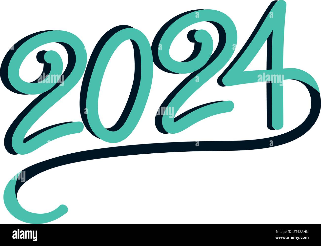 2024 number text illustration Stock Vector Image & Art - Alamy