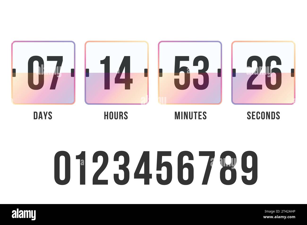 Countdown timer clock counter digital scoreboard Vector Image Stock Vector Image & Art - Alamy