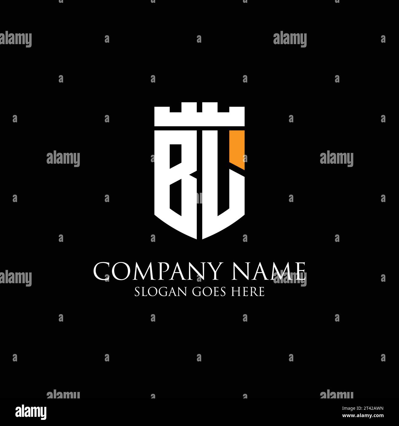 Bl initial shield logo design inspiration crown Vector Image Stock ...