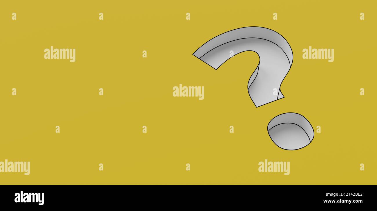 Concept background with minimal question mark symbol, 3d rendering ...